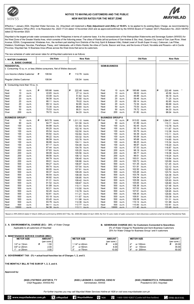 How to Read your Water Bill - Maynilad Water Services, Inc.